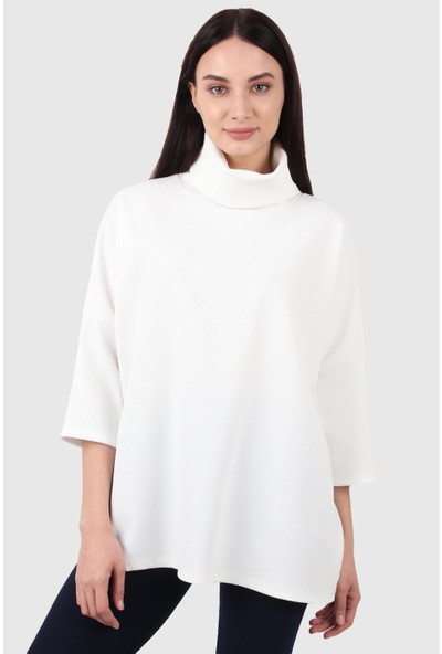 Alexander Gardi Balıkçı Yaka Oversize Kaşkorse Sweatshirt (B20-1571) Alexander Gardi Balıkçı Yaka Oversize Kaşkorse Sweatshirt (B20-1571)
