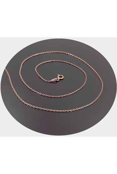 Aykat Rose Zincir 50 cm Gümüş Kolye Ucu Zinciri