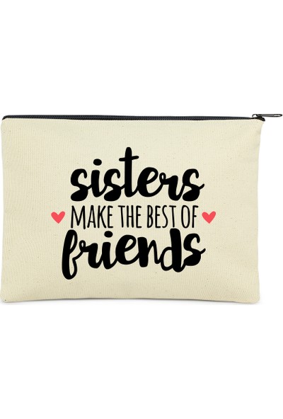 Çınar Bez Çanta Sister Friends Baskılı Clutch Bez Çanta | (25X17) Çınar Bez Çanta Sister Friends Baskılı Clutch Bez Çanta | (25X17)