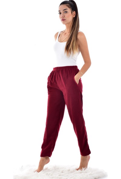 Pemilo Kadın 450 Cepli Polar Tek Alt Bordo