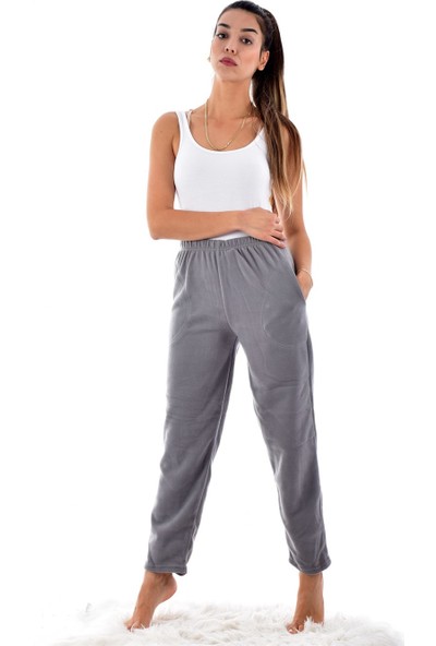 Pemilo Kadın 450 Cepli Polar Tek Alt Füme