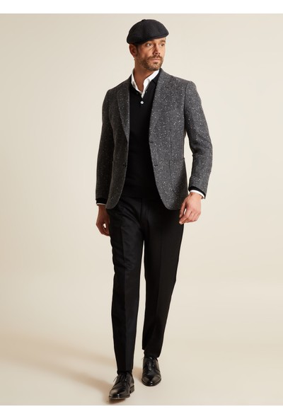 Bisse Erkek Klasik Fit 6 Drop Platinum Ceket Bisse Erkek Klasik Fit 6 Drop Platinum Ceket