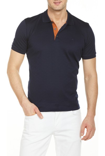 Bisse Erkek Regular Fit Desenli Polo Yaka T-Shirt Bisse Erkek Regular Fit Desenli Polo Yaka T-Shirt