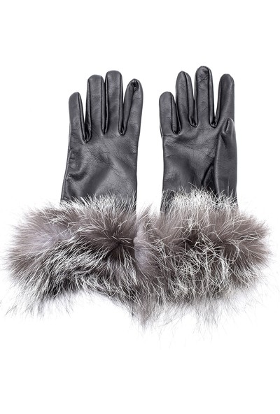 Derimod Kadın Deri Kürklü Eldiven