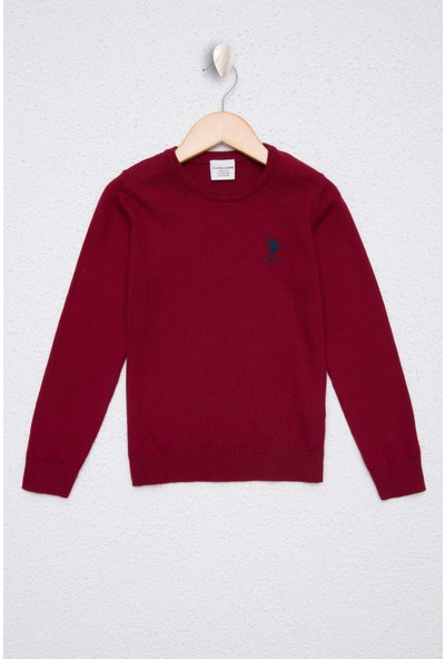 U.S. Polo Assn. Erkek Çocuk Kırmızı Triko Kazak Basic 50210679-VR014 U.S. Polo Assn. Erkek Çocuk Kırmızı Triko Kazak Basic 50210679-VR014