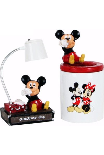 Mickey Mouse Işıklı Biblo Masa Gece Lambası Mickey Mouse Minnie Mouse Kalemlik Hediye Seti Mickey Mouse Işıklı Biblo Masa Gece Lambası Mickey Mouse Minnie Mouse Kalemlik Hediye Seti