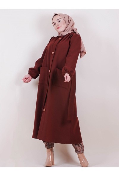 Sümeyra Küçükşahin Kahverengi Brittle Robalı Kaban