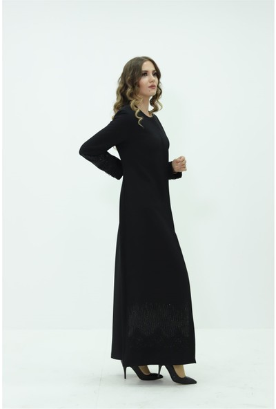 Derin Store Altı Pul Detaylı Ferace 9144 Siyah Derin Store Altı Pul Detaylı Ferace 9144 Siyah