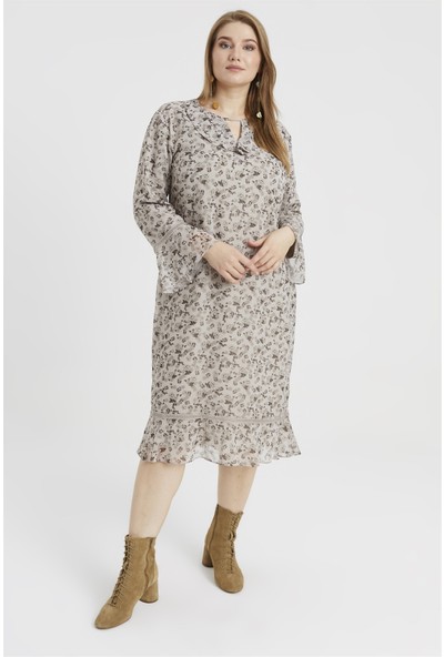 Accort S5-130 Çiçek Desen Empirme Kadın Elbise Accort S5-130 Çiçek Desen Empirme Kadın Elbise