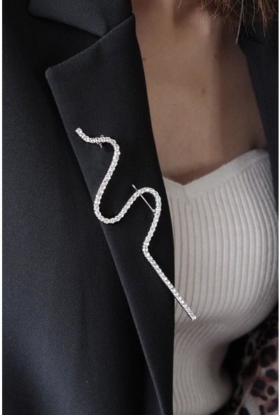 New Obsessions Parlak Taş Broş