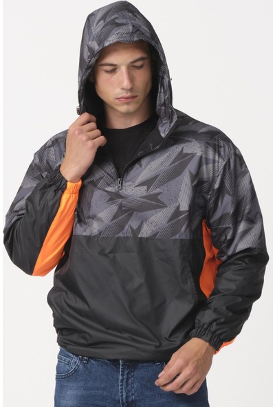 Electra Kapusonlu Desenli Yagmurluk