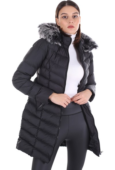 Brendon Kadın Uzun Mont 512 Siyah/black 20W32000512