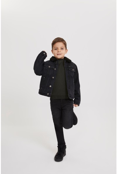 Lee Cooper Puebla 10 Erkek Çocuk Jean Kürklü Ceket