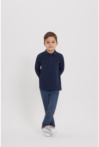 Lee Cooper Soon Erkek Çocuk Pike Polo Yaka Sweatshirt