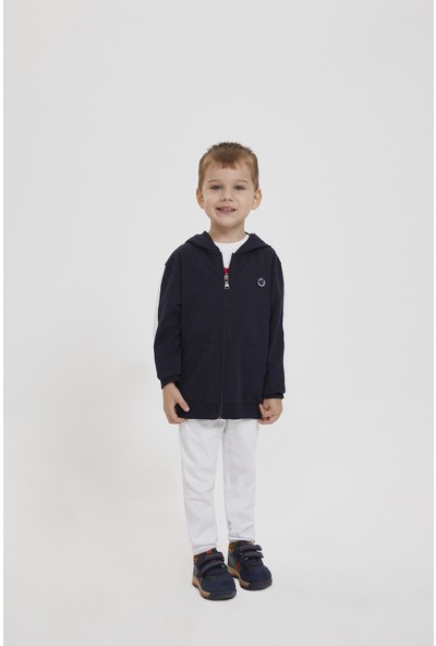 Lee Cooper Leo Erkek Çocuk Kapüşonlu Fermuarlı Sweatshirt