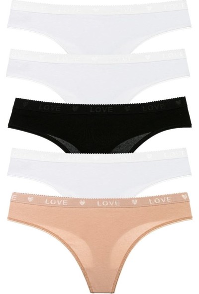Nicoletta Mıxcolor Kadın Külot Tanga 5'li Paket Nicoletta Mıxcolor Kadın Külot Tanga 5'li Paket