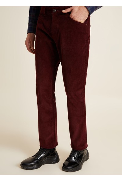 Bisse Regular Fit 5 Cep Kadife Pantolon