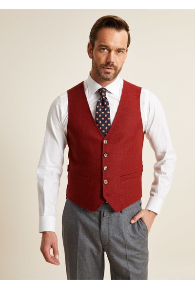 Bisse Regular Fit Platinum Düz Yelek