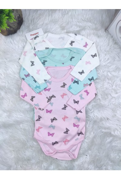 Papyon Baby Kids Nayinom Kelebek Baskılı Uzun Kol Kız Bebek 3lü Zıbın Çıtçıtlı Badi Set Papyon Baby Kids Nayinom Kelebek Baskılı Uzun Kol Kız Bebek 3lü Zıbın Çıtçıtlı Badi Set