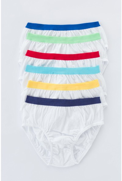Penti Beyaz Erkek Çocuk Color 6lı Slip Külot Penti Beyaz Erkek Çocuk Color 6lı Slip Külot