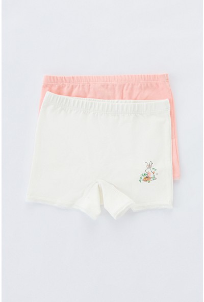 Çok Renkli Kız Çocuk Farmer Long 2li Boxer Çok Renkli Kız Çocuk Farmer Long 2li Boxer