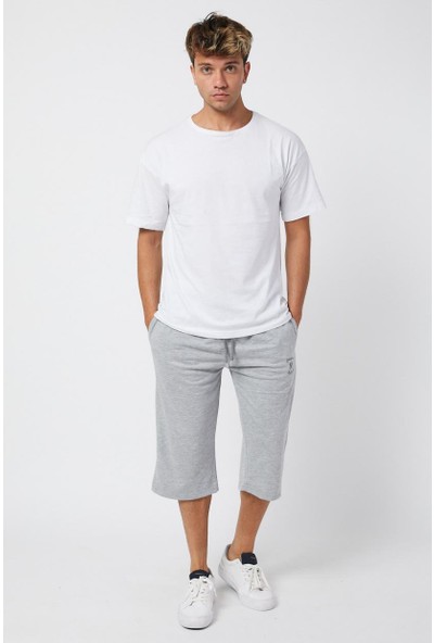 Twenty3 Erkek Uzun Düz Renk Örme ŞortKapri