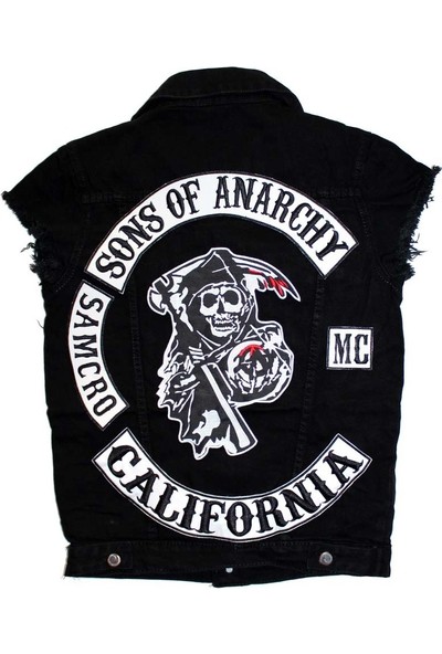 Modaroma Sons Of Anarchy Unisex Kolsuz Siyah Kot Yelek Modaroma Sons Of Anarchy Unisex Kolsuz Siyah Kot Yelek