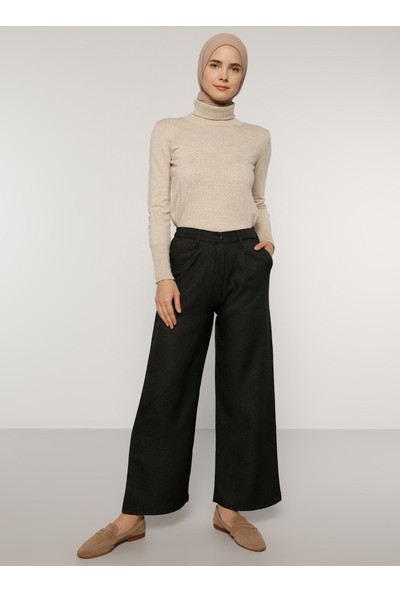 Benin Geniş Paça Pantolon Yeşil