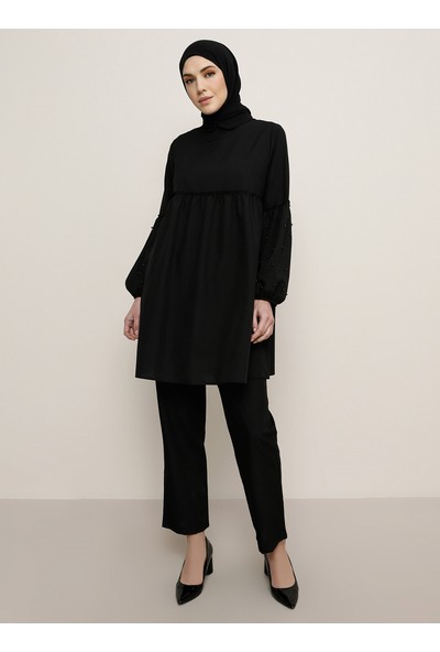 Tavin Tunik Pantolon İkili Takım Siyah