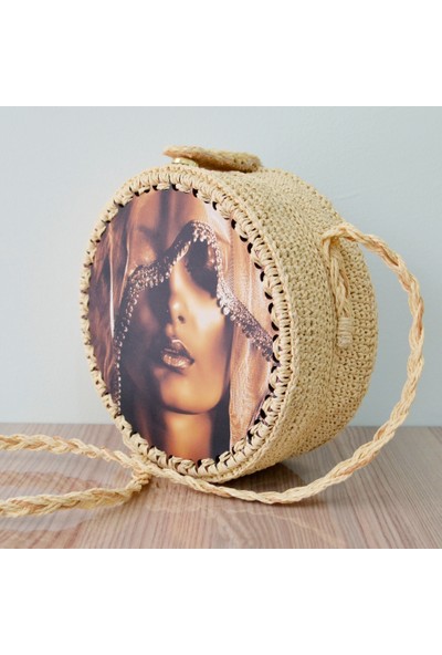 Hazar Spor Makaron Çanta - Hasır Model Makyaj Çantası.