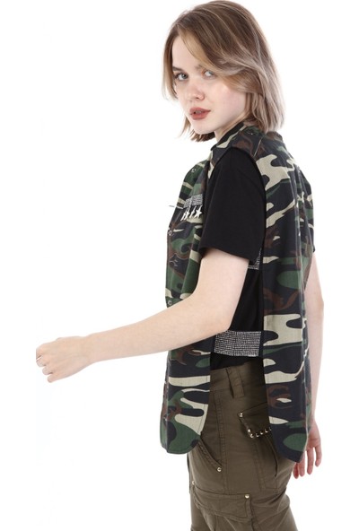 Perya Askeri Spor Yelek Kadın Giyim