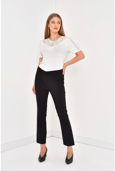 Myline Beli Lastikli Yırtmaçlı Pantolon 46002