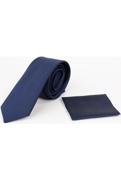 Apartro Dokulu Ince Düz Erkek Kravat