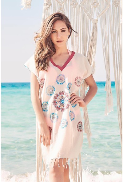 Dosimira Kadın Pamuk Plaj Elbisesi Pareo Plaj Giyim Osmanlı Dosimira Kadın Pamuk Plaj Elbisesi Pareo Plaj Giyim Osmanlı