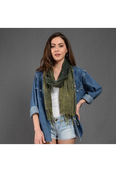 Dosimira Kadın Nefti Yeşil Denim Taşlama Fular Dosimira Kadın Nefti Yeşil Denim Taşlama Fular