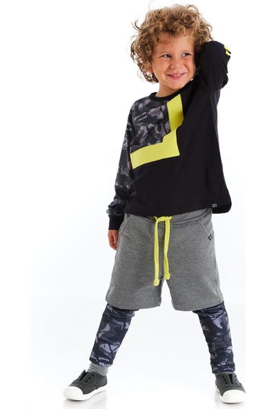 Colorinas Unity Şort Jogger Gri Melanj 9 Yaş