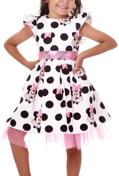 Eylül Elif Butik Minnie Mouse Kız Çocuk Elbise