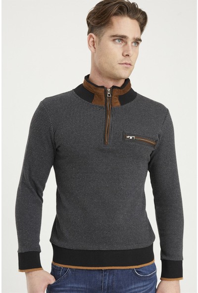 Dewberry 1039 Erkek Sweatshirt Antrasit Dewberry 1039 Erkek Sweatshirt Antrasit