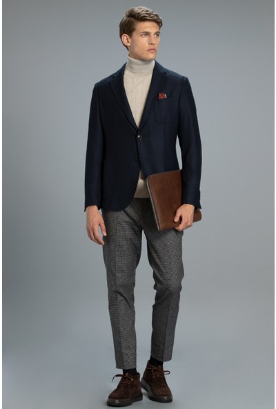 Lufian Taco Spor Blazer Ceket Slim Fit Siyah Lufian Taco Spor Blazer Ceket Slim Fit Siyah