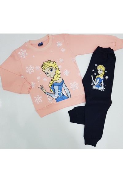 Micro Elsa Desenli Pamuk Pijama Takımı