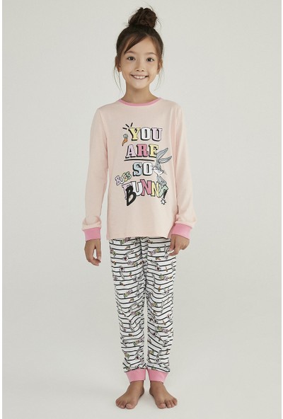 Penti Çok Renkli Kız Çocuk Bugs Bunny 2'li Pijama Takımı