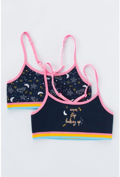 Penti Çok Renkli Teen Look X-Back 2'li Yarım Atlet Penti Çok Renkli Teen Look X-Back 2'li Yarım Atlet