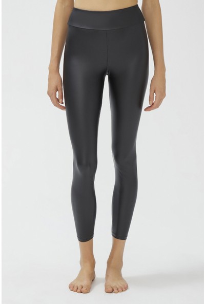 Penti Siyah Leather Effect Tayt