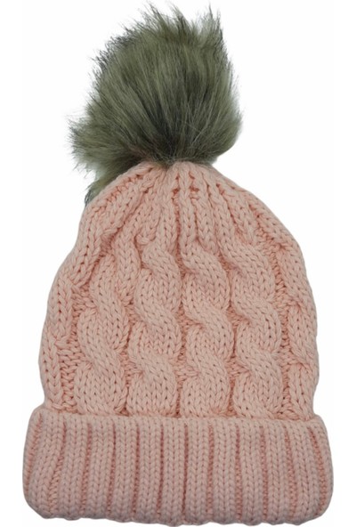 Qniay Ponponlu Pudra Bere Katlanabilir Triko Örgü Kadın Bere Qniay Ponponlu Pudra Bere Katlanabilir Triko Örgü Kadın Bere