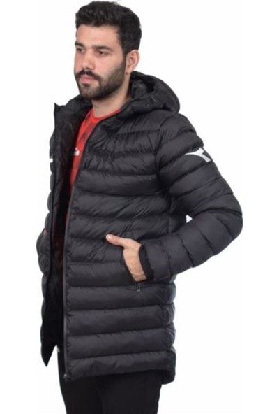 Diadora Roy Anarok Siyah Erkek Şişme Uzun Mont