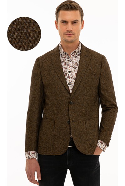 Pierre Cardin Kahverengi Ex. Slim Fit Ceket 50229110-VR015