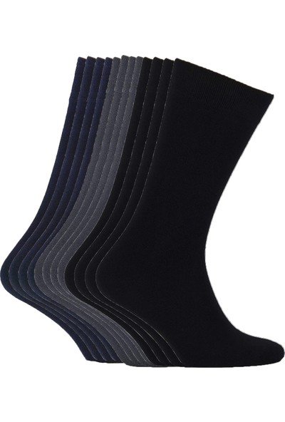 Zirve Çorap 12 Çift Renkli Erkek Bambu Çorap Zirve Çorap 12 Çift Renkli Erkek Bambu Çorap