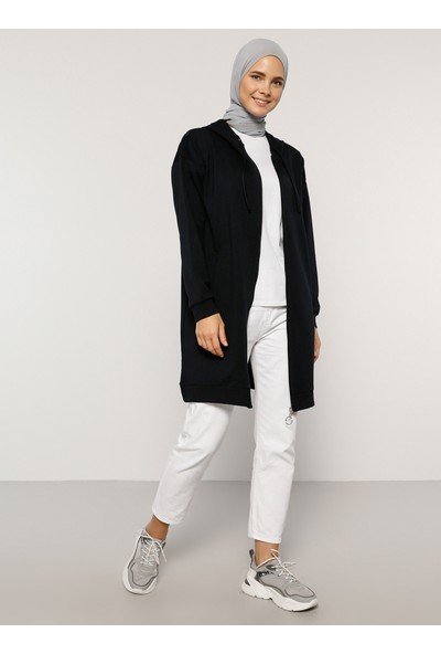 Everyday Basic Fermuarlı Spor Kap Lacivert