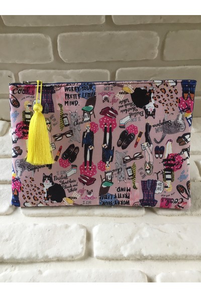 Shopping Desenli Tasarım Portföy & Clutch Çanta