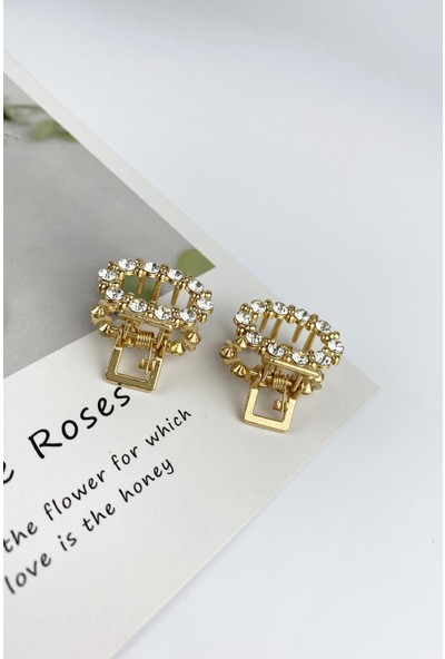 ÇLK Accessories 2 Li Taşlı Minik Elips Mandal Toka T080*2 ÇLK Accessories 2 Li Taşlı Minik Elips Mandal Toka T080*2